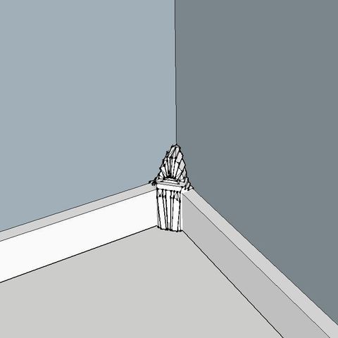 Download STL file Art Deco Baseboard Corner Moldings • 3D printing design ・ Cults